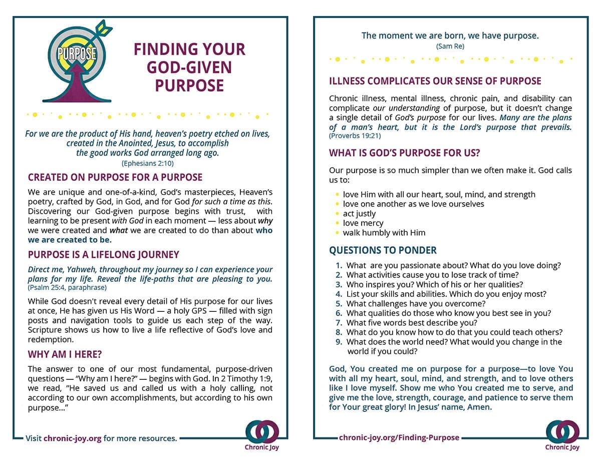 Finding Purpose • Rediscover Meaning in a Life with Chronic Illness