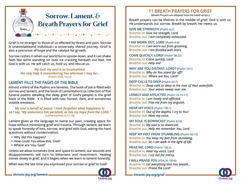 Lament: Beauty Out of Bitterness • Chronic Joy®